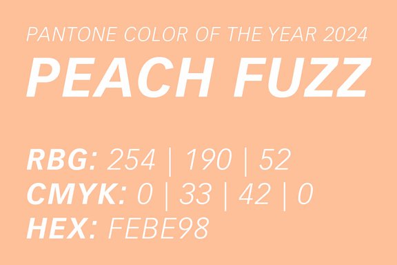 Pantone Farbe des Jahres 2024: Peach Fuzz Pantone Farbe des Jahres 2024: Peach Fuzz