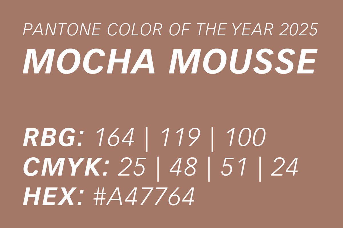 PANTONE Farbe des Jahres 2025: Mocha Mousse