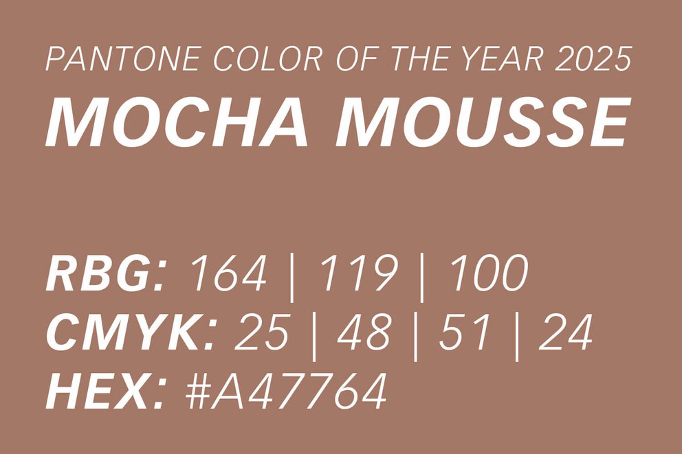 PANTONE Farbe des Jahres 2025: Mocha Mousse